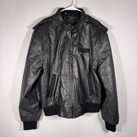Members Only | Jackets & Coats | Vintage Members Only Black Leather ...